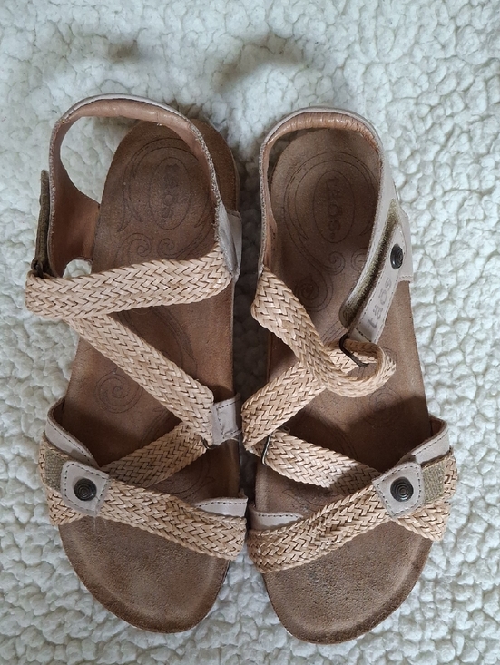 Taos Footwear | Shoes | Taos Beige Braided Adjustable Strap Sandals ...